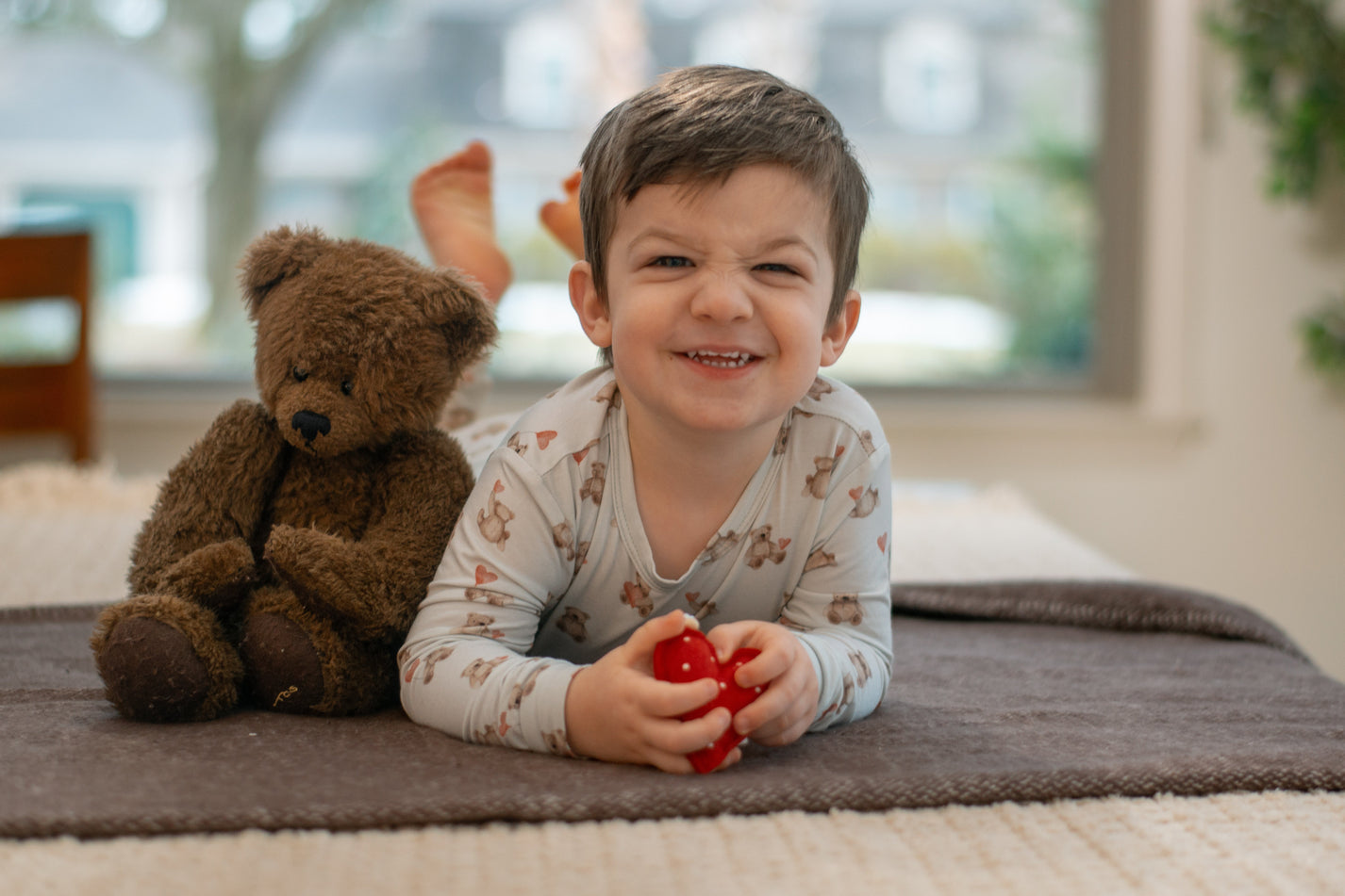 Teddy-Gram 2pc Bamboo Pajama Set – August + Willow