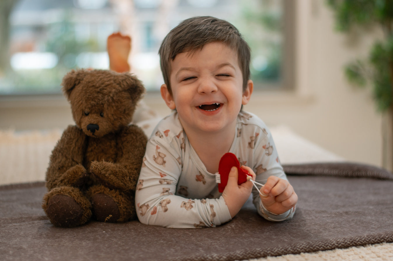 Teddy-Gram 2pc Bamboo Pajama Set – August + Willow