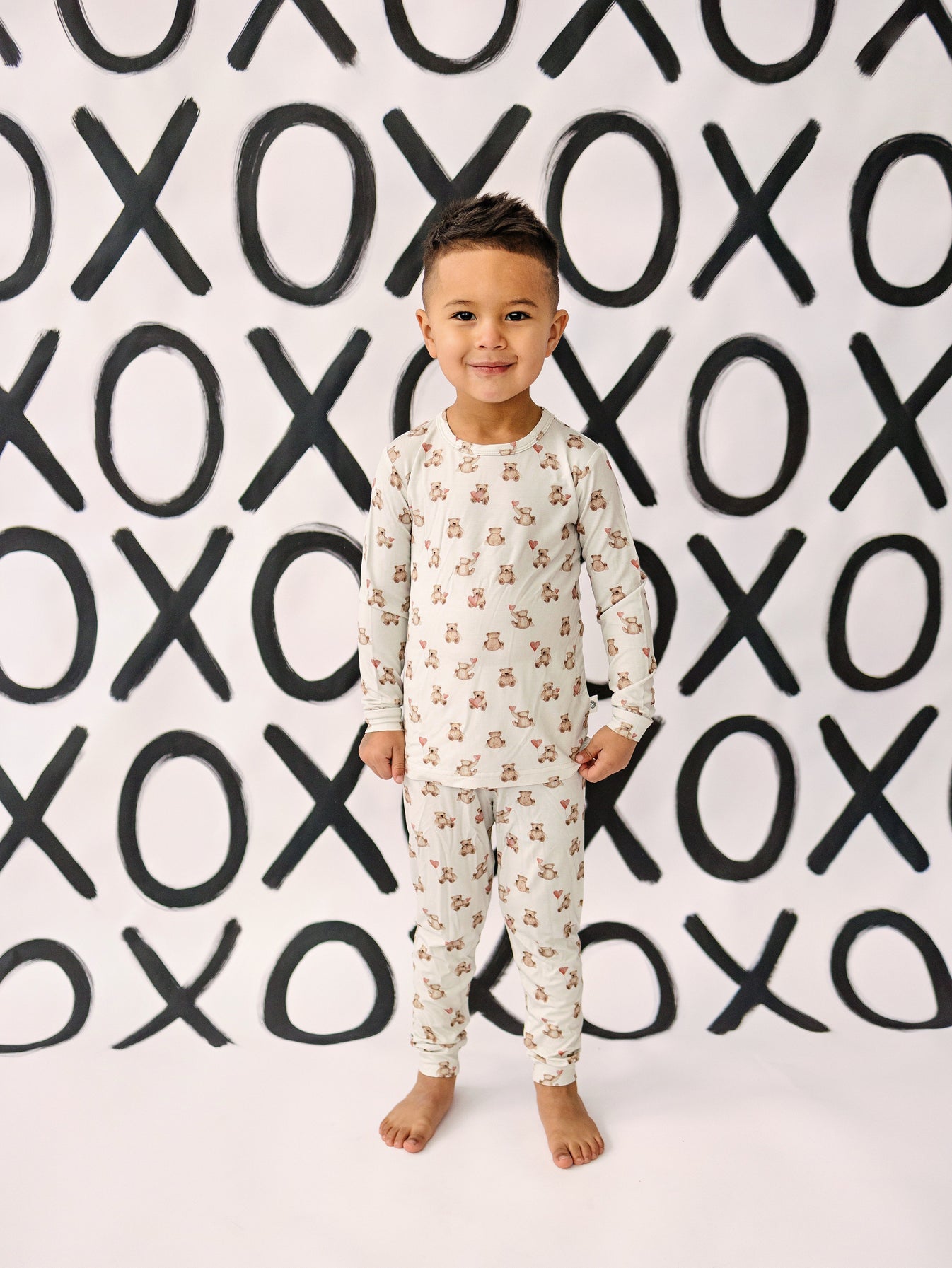 Teddy-Gram 2pc Bamboo Pajama Set – August + Willow