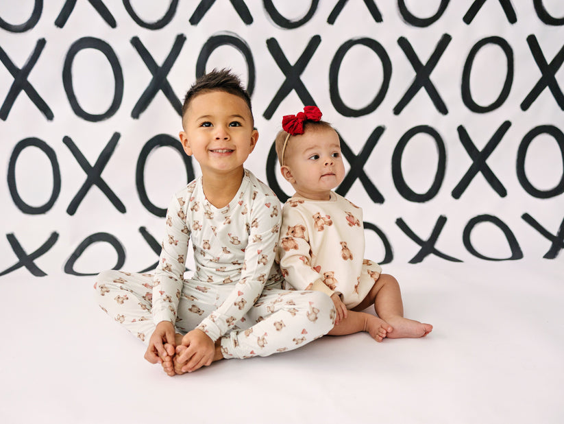 Teddy-Gram 2pc Bamboo Pajama Set – August + Willow